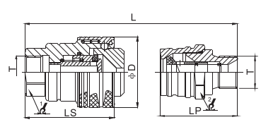 ISO 5676 크로즈 타잎 액체 고속 커플링 탄소강 재질 3000PSI